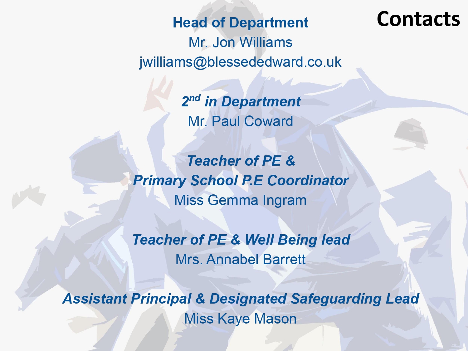 PE – Blessed Edward Oldcorne Catholic College